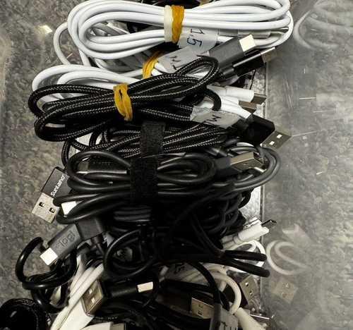 Провода зарядные Type C USB C Lightning разные