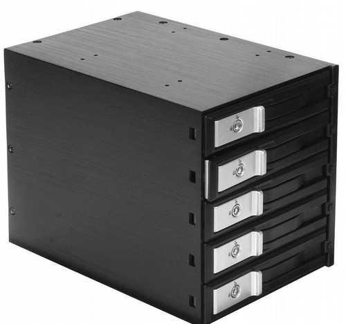 Корзина для HDD ExeGate HS535-01 (универсальная, на 5*3,5" sata/SAS HDD, занимает 3*5,25" отсека, RT