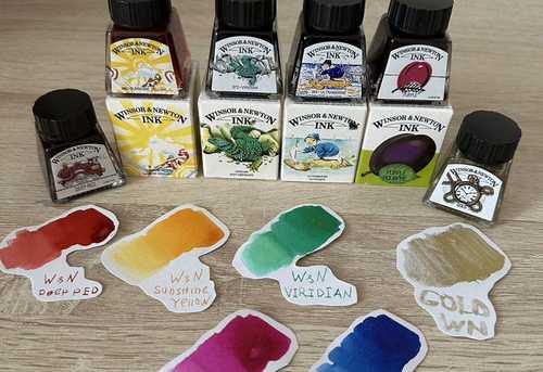 Чернила ink winsor & newton 6 шт набор