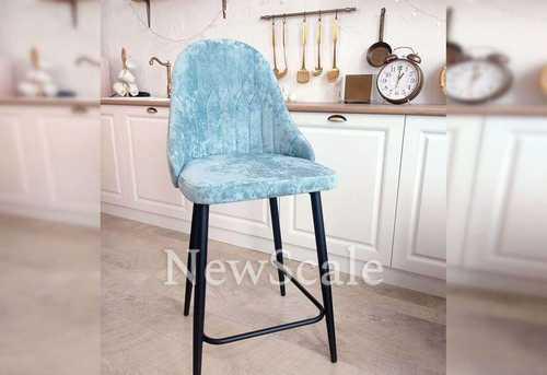 Барные новые высокие стулья велюр для дома