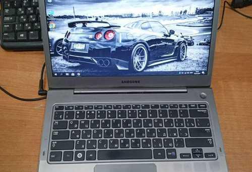 Алюминиевый ноутбук Samsung i3/6озу/ssd + hdd