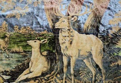 Плюшевый ковёр 1959г.с оленями
