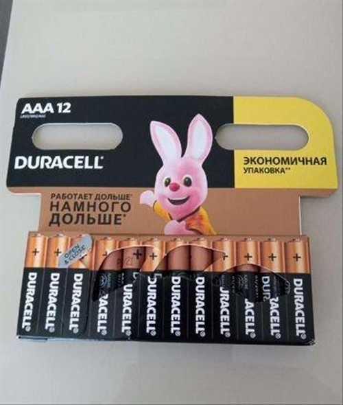 Батарейки Duracell AAA 12 шт. комплект