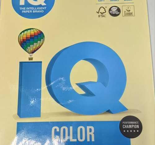 Бумага IQ color А4 пачки 500л. 80 г/м2