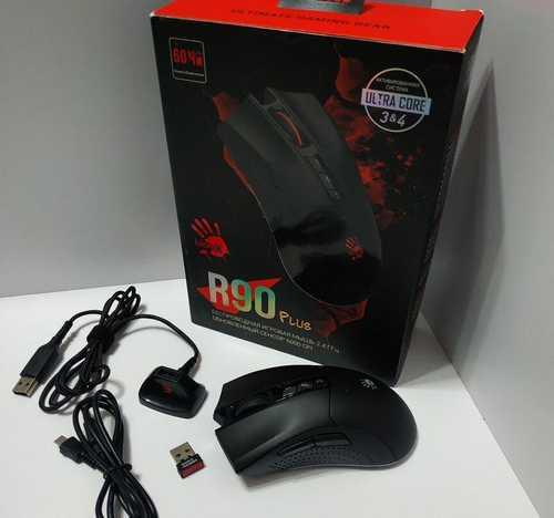 Игровая беспроводная мышка Bloody R90 Plus Black