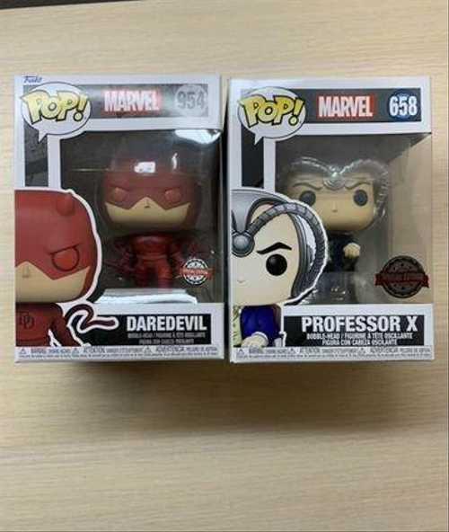 Фигурки Funko POP Daredevil и Professor X