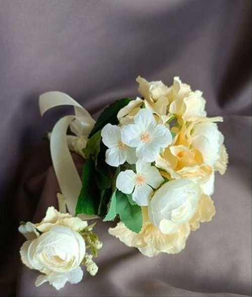 Свадебный букет дублёр из искусственных цветы