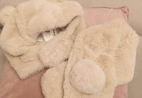 Шапка и шарф Zara. Новые.3-5 лет
