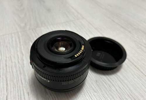 Объектив canon lens ef 50mm 1:1:8