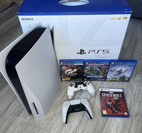 PS5 + 2геймпада + игры
