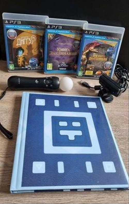 Sony PS3 Wonderbook+3 игры+Ps3 камера+Ps Move