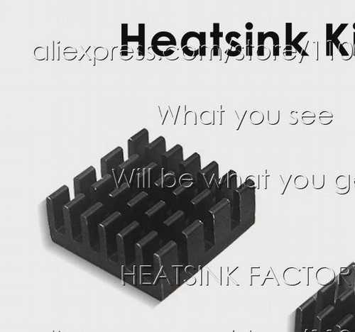Комплект радиаторов WE DO heatsink для Orange Pi Zero 2W Black With Pad