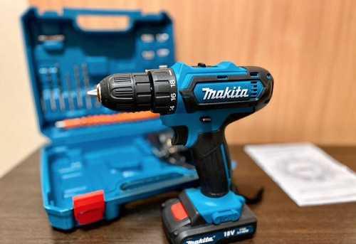 Шуруповерт Makita 18v 2 аккумулятора и кейс