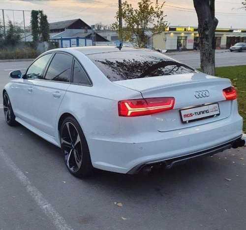 Диффузор Audi A6 14-18гг. S6 для S-line Akrapovic