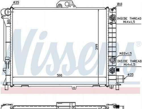 Радиатор Saab 9000 93- 2.0 (500x398) Nissens 64