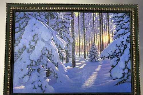 Картина "Зимний лес" 60/80 холст, масло
