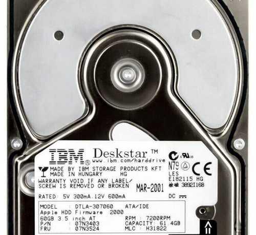 Жесткий диск IBM dtla-307060 61,4Gb 7200 IDE 3.5"