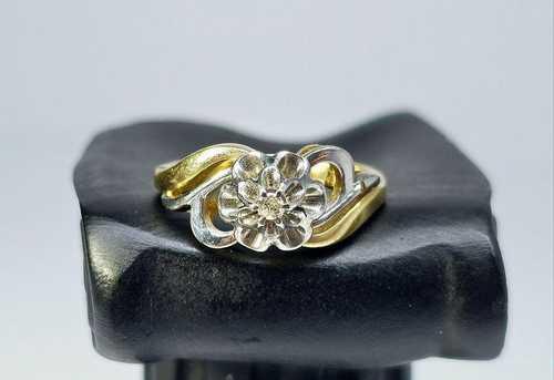 Золотое кольцо 585 пробы с бриллиантом
