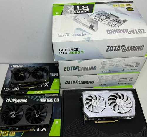 Видеокарты RTX 3060 TI на гарантии с чеком