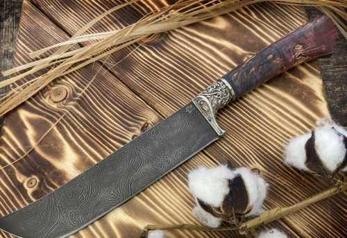 Узбекский большой национальный нож из дамаска