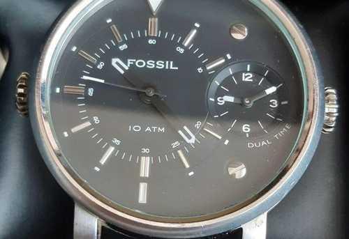 Крупные часы fossil FS-4244.двойное время