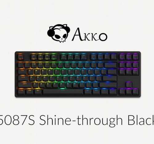 Клавиатура Akko 5087S Shine-through Black (новые)