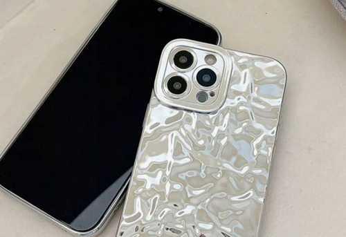 Чехол для iPhone 12 pro max серебряный