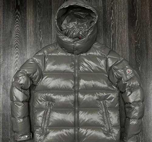 Пуховик Moncler пух перо (до -30С) серый 46-56