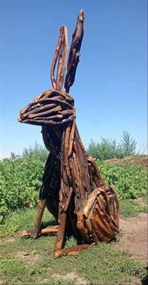 Скульптура заяц кролик декор топиарий