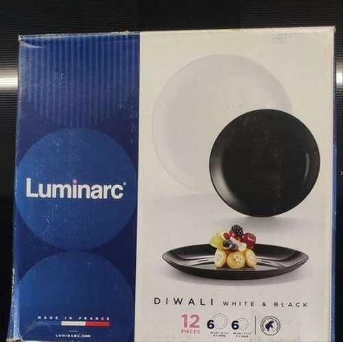 Набор тарелок Luminarc Diwali Black&White 12пр
