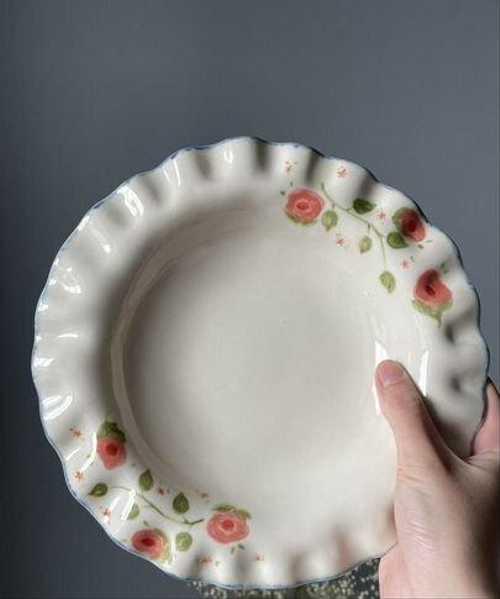 Тарелка керамическая ручной работы
