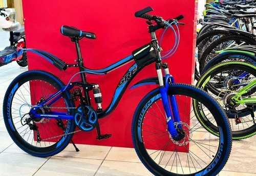 Велосипед Green Damper 26R 2023г (черно-синий)