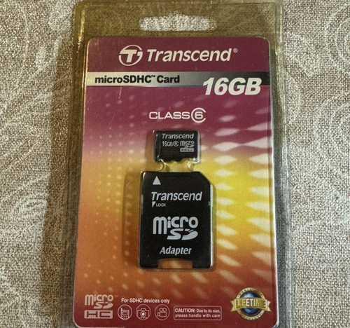 Карта памяти 16gb   micro адаптер