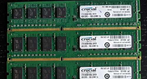 DDR 3 Crucial 4GB x 3