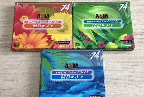 Минидиски Axia MD J'z Color новые Япония 3 шт
