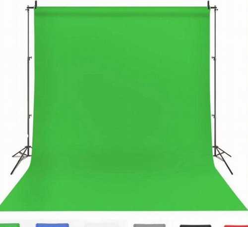 Фон зелёный (хромакей) для видео/фото, ткань, 3*2м