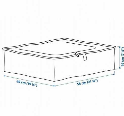 IKEA Кофр для хранения вещей "Parkla", 55 см х 49
