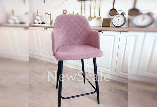 Барные высокие мягкие стулья для кафе со спинкой