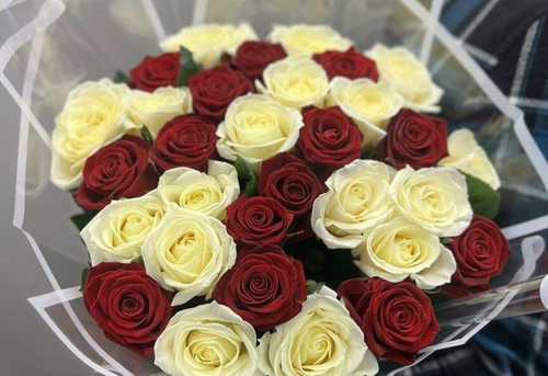 Цветы розы с доставкой, красные розы, белые розы