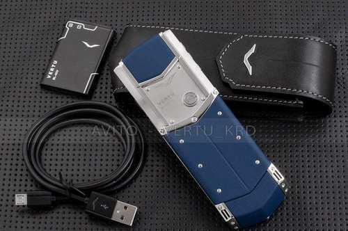 Vertu S Design Steel синяя кожа