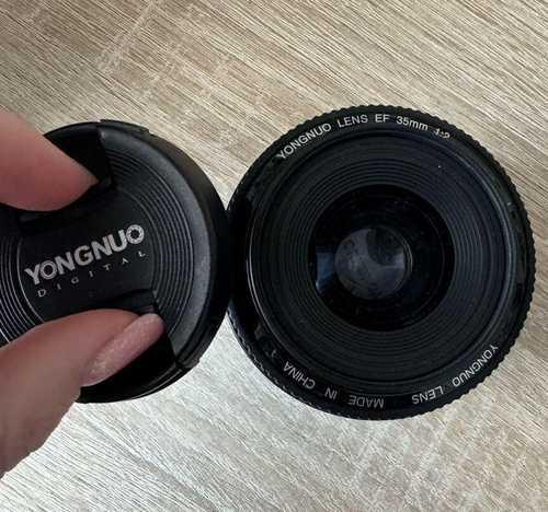 Объектив yongnuo 35mm для canon