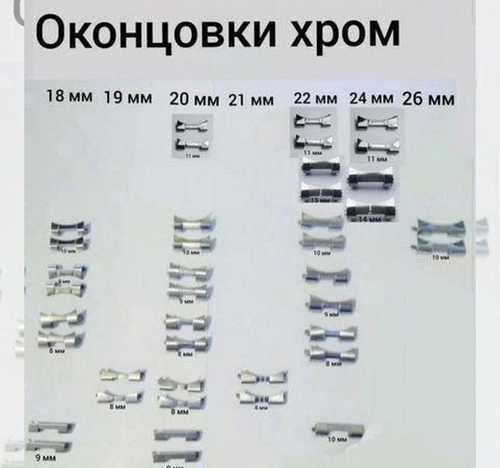 Оконцовки для часовых браслетов