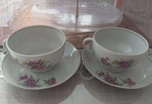 Чайная пара от Дулевского сервиза "Розы"