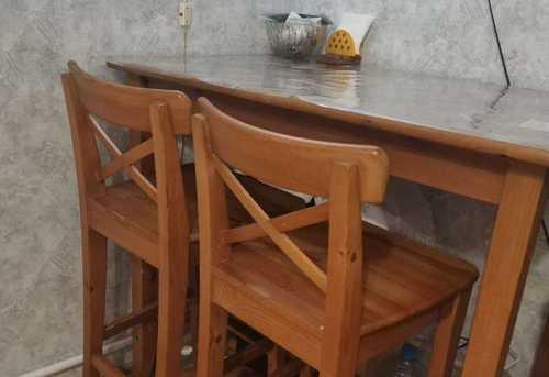 Кухонный барный стол и стулья