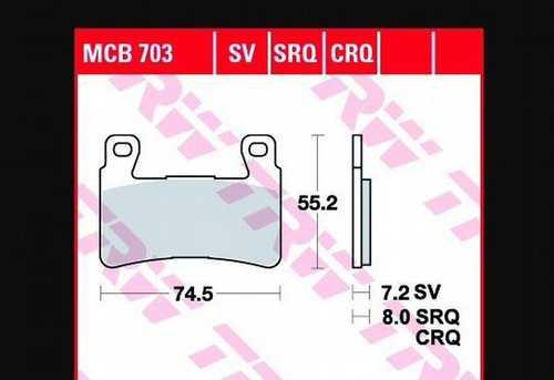 Тормозные колодки TRW CBR600F4I MCB703SV