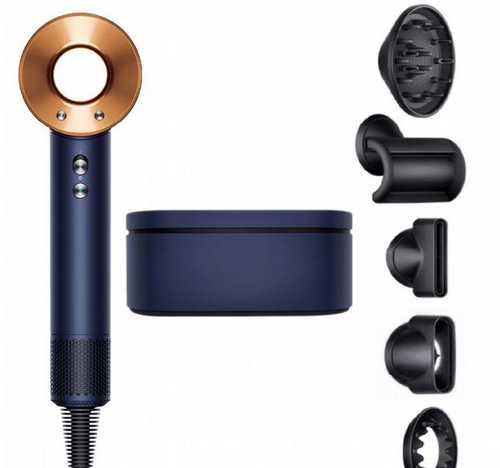 Dyson Supersonic HD08 Прусский синий/Медь   футляр