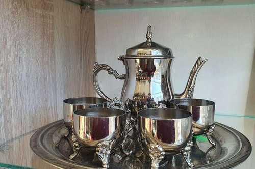 Набор чайный-кофейный из металла на 4 персоны