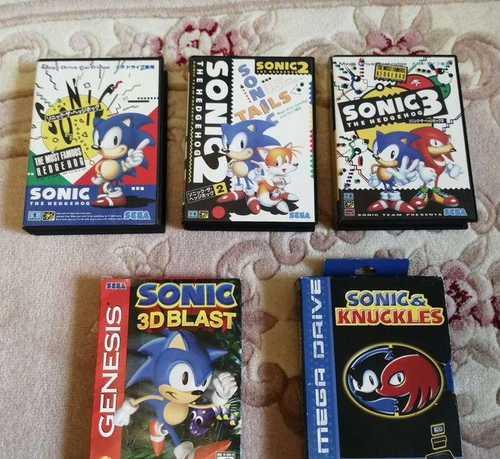 Sonic картриджи Sega MD2