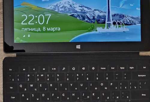 Microsoft surface RT, 64 gb., клавиатура, зарядка