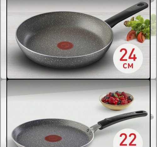 Набор сковородок tefal 22см блинная и 24 см